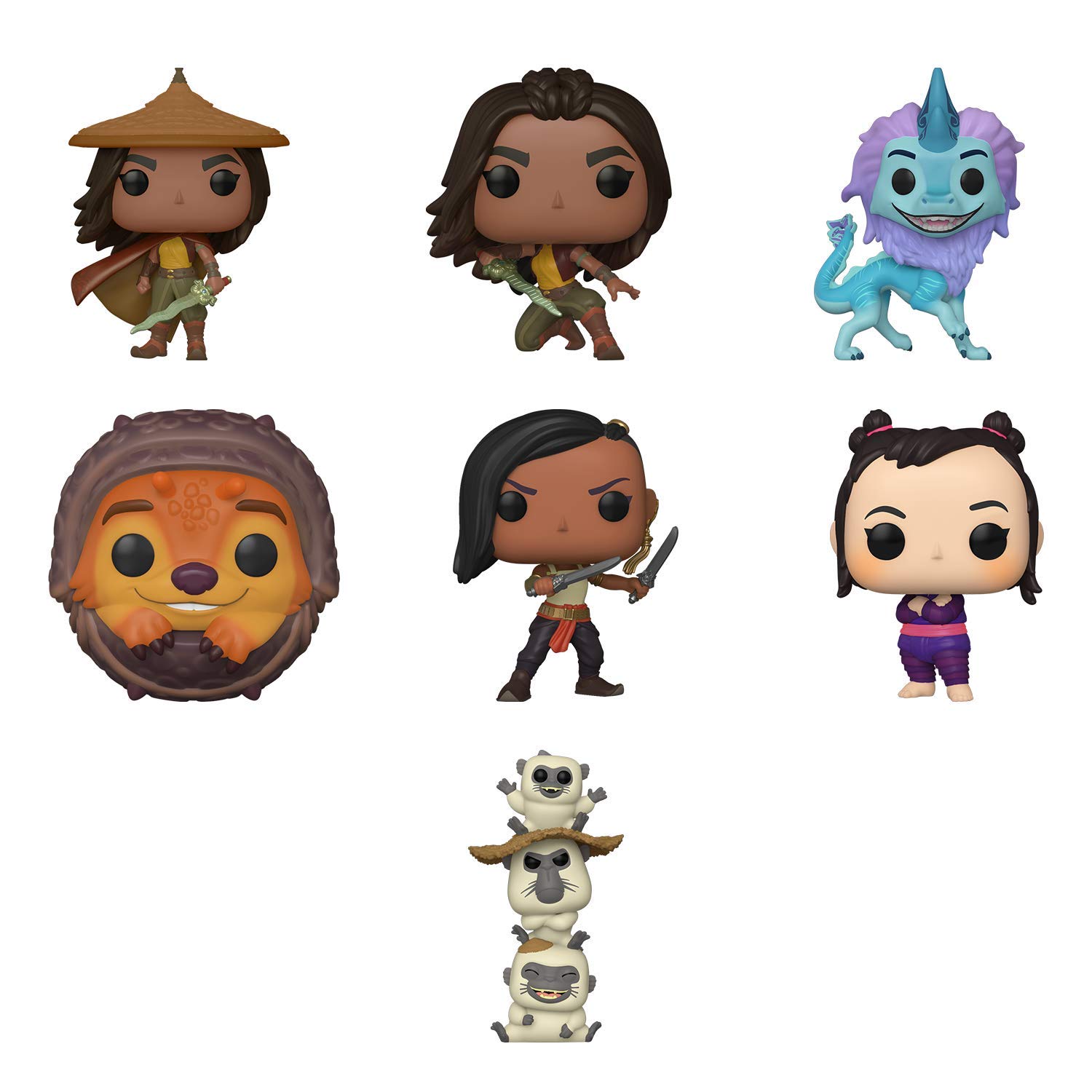 Funko Pop Raya Set Of 7 Raya Raya Warrior Pose | Desertcart Sri Lanka
