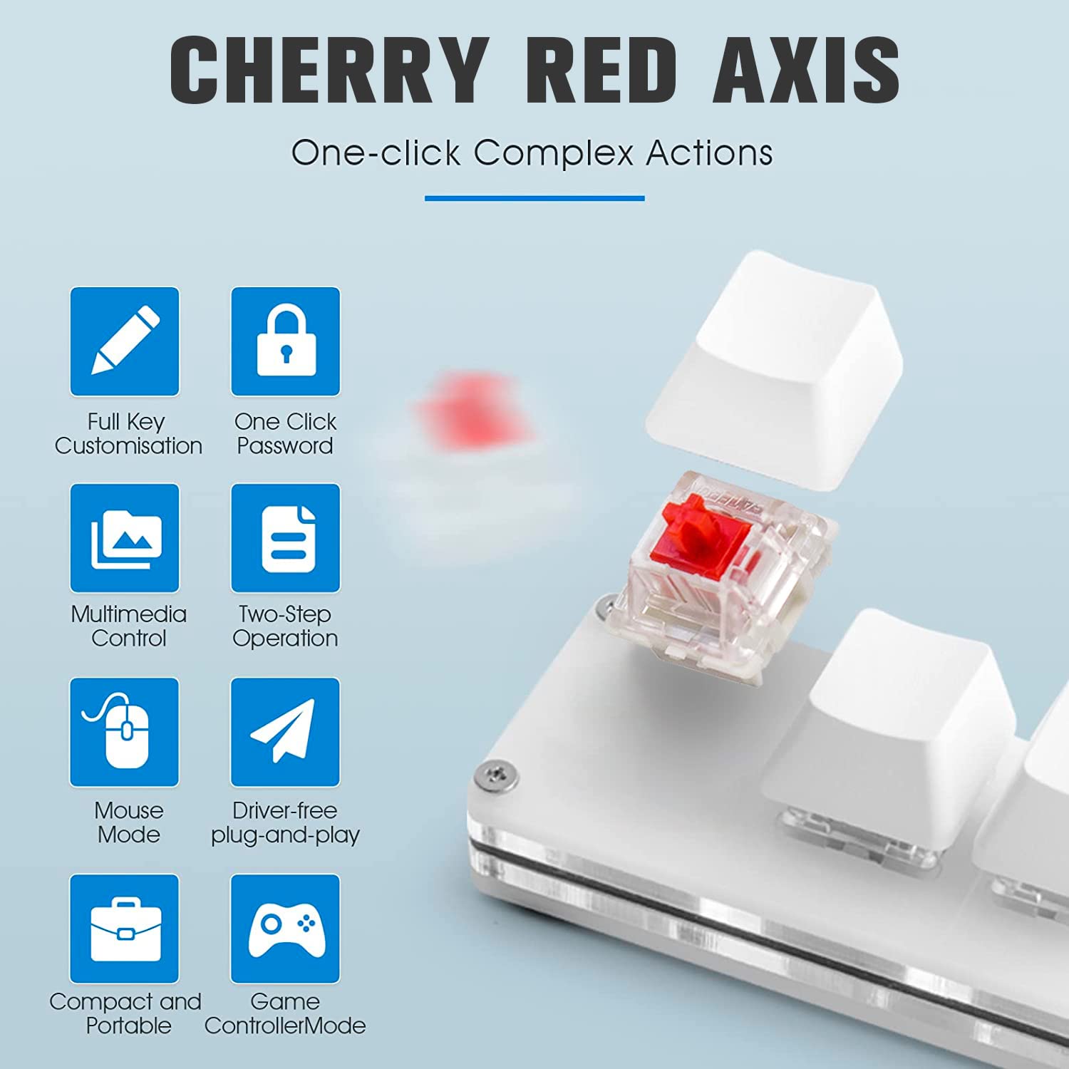 Mua Ecarke 5 Keys Mini Macro Mechanical Keyboard Gaming Keypad Cherry ...