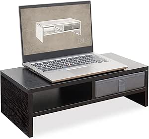 Amazon.com: TEAMIX Wood Monitor Stand Riser Desk Organizers, 20 inch ...
