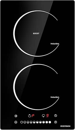 Amazon.com: Induction Cooktop 2 Burner ECOTOUCH 240V Electric Cooktop ...