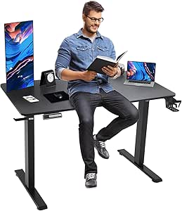 Electric Standing Desk, Adjustable Height Stand up Desk,110 X 60cm ...