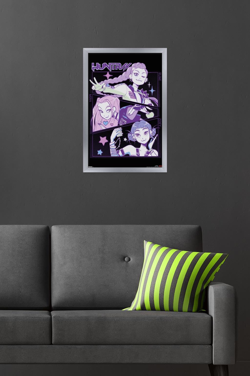 Netflix KPop Demon Hunters (2025) - Huntrix Illustration Wall Poster ...