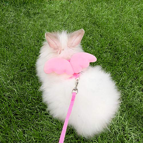 FunPetLife Rabbit Harness and Leash- Adjustable Angel Wing Style Bunny ...