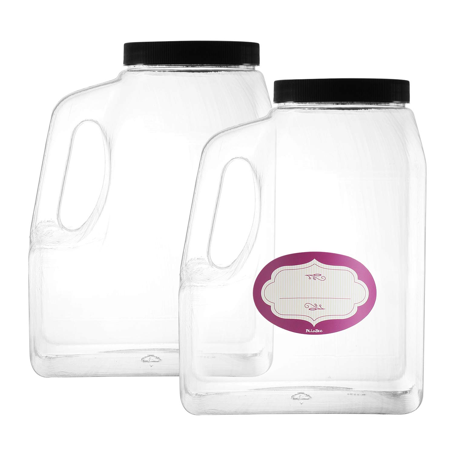 Amazon.com: 2 Pack - Clear Square Plastic Empty Storage Containers ...