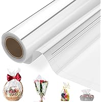 Clear Cellophane Wrap Roll (31.5 in x 110 ft) - Cellophane Roll - Clear Wrapping Paper to Wrap ...