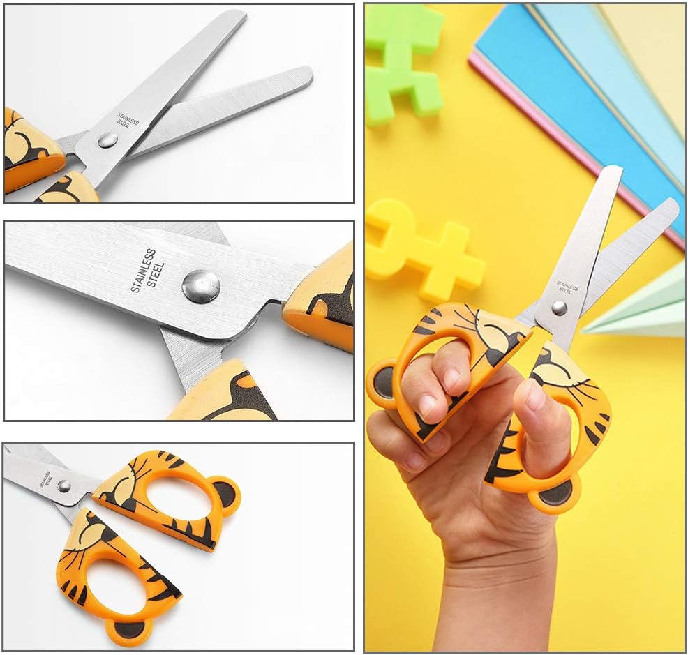 FOVERN1 3 Pack Kids Safety Scissors, Toddler Safety Scissors in Koala ...