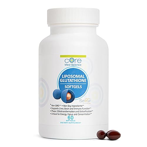 Core Med Science Liposomal Glutathione Supplement (500mg, 60 Softgels ...