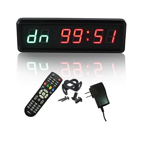 Ledgital Large Workout Clock for Home Gym, 11" Wall Mount Gym Timer ...