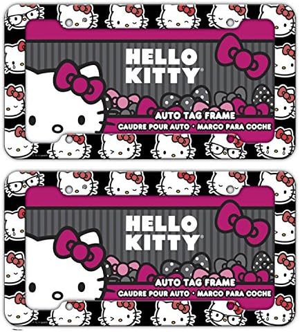 Chroma Graphics Sanrio Faces Hello Kitty License Plate Frame Universal ...