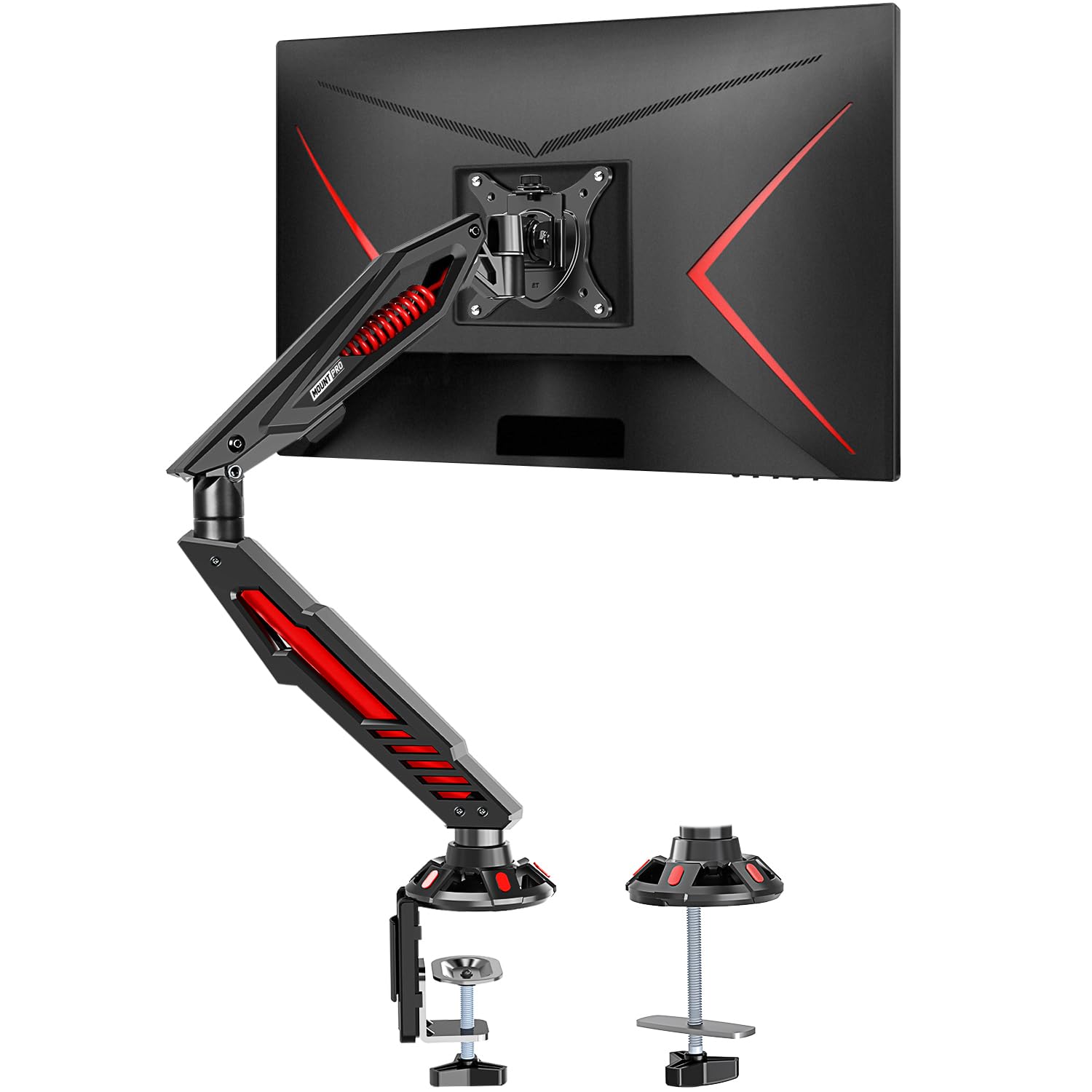 MOUNT PRO Single Gaming Monitor Stand - Mechanical Spring Monitor Mount ...