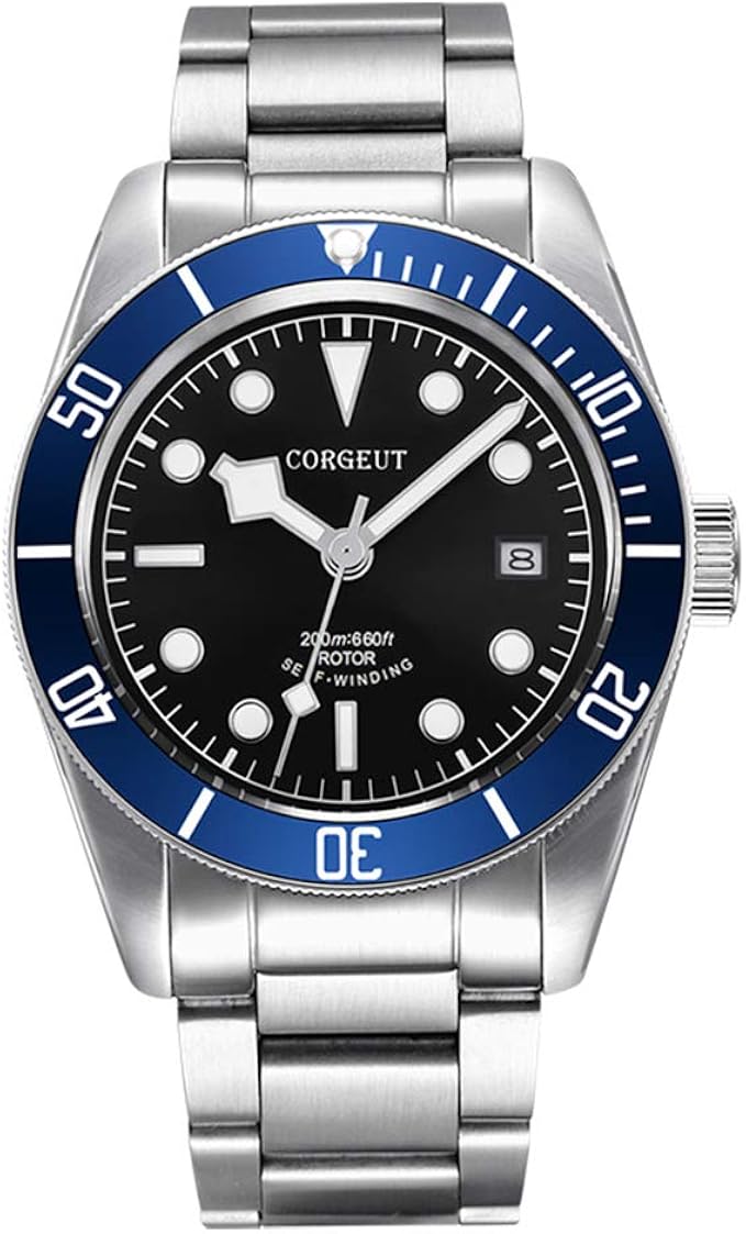 Corgeut Watch Men-Analogue Automatic Mechanical Watch with Stainless ...