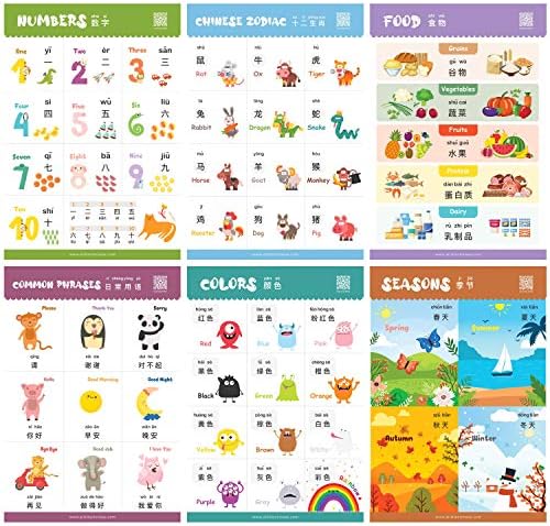 Bilingual Simplified Chinese-English with Pinyin Educational Posters ...