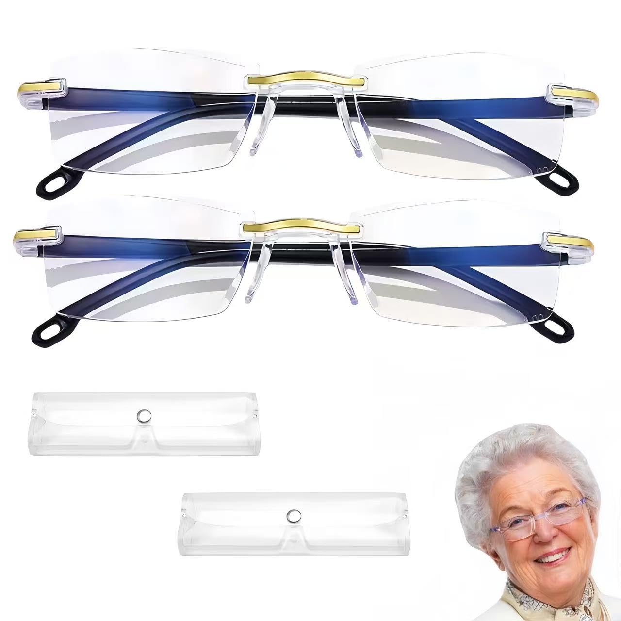 Auto Focus Glasses, Intelligent Zoom Anti-Blue Light Presbyopia Glass ...