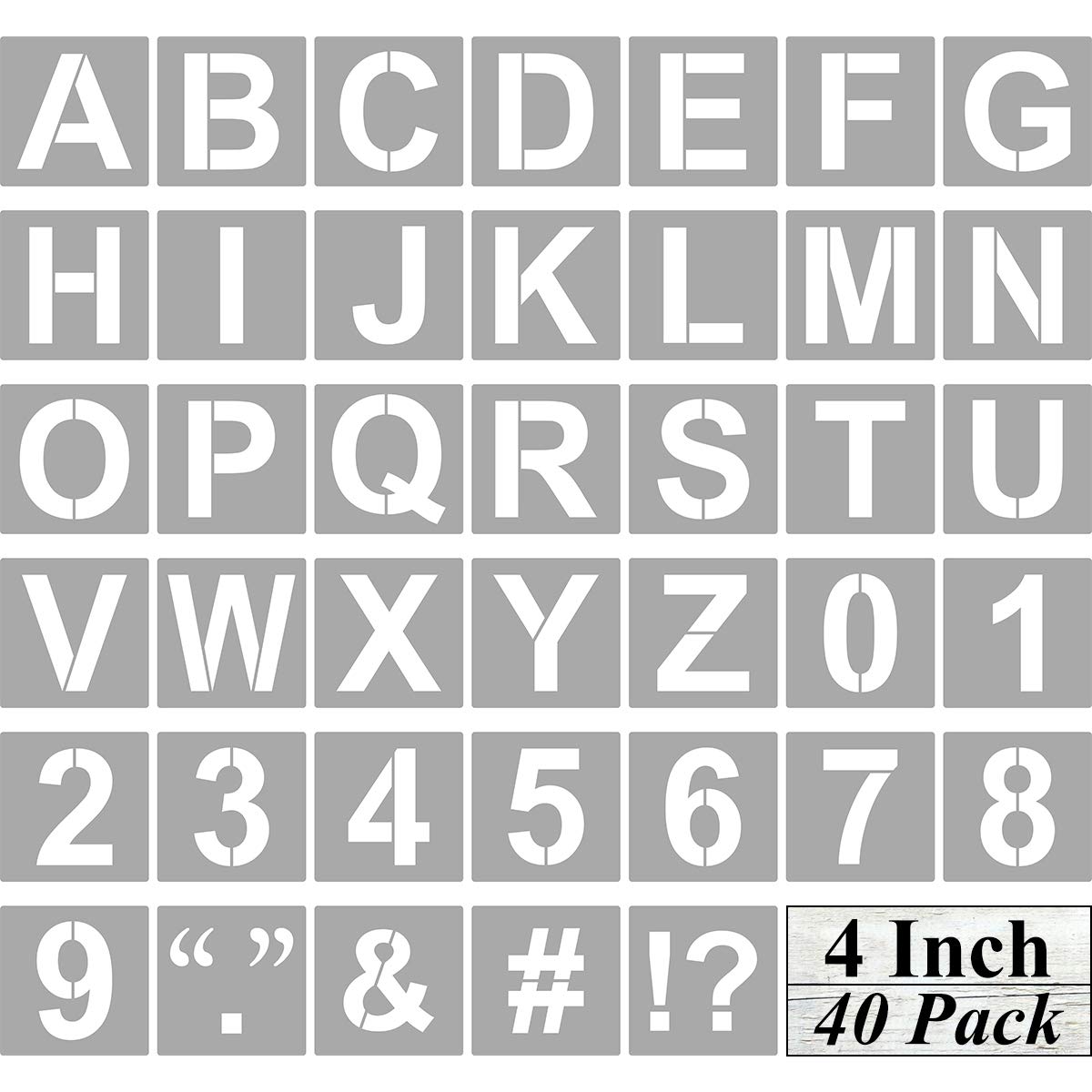 Mua Alphabet Letter and Number Stencils 4 Inch - 40 Pack Letters and ...