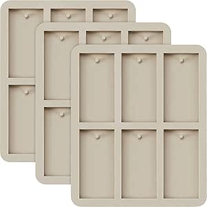 3 Pieces Silicone Wax Molds Rectangular Silicone Resin Molds Christmas ...