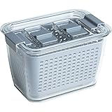 Amazon.com: Kitchen Spaces Gray Colander Bin Variety Pack, Fridge ...