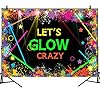Mocsicka Let’s Glow Crazy Backdrops Glow Birthday Party Banner ...