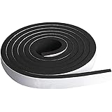 Neoprene Foam Strip Roll by Dualplex, 4" Wide x 10' Long x 1/8" Thick, Weather Seal High Density ...