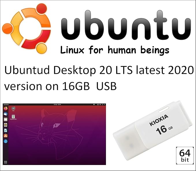 Ubuntu Linux 20 Latest Version 2020 On 16GB USB: Amazon.co.uk: Software