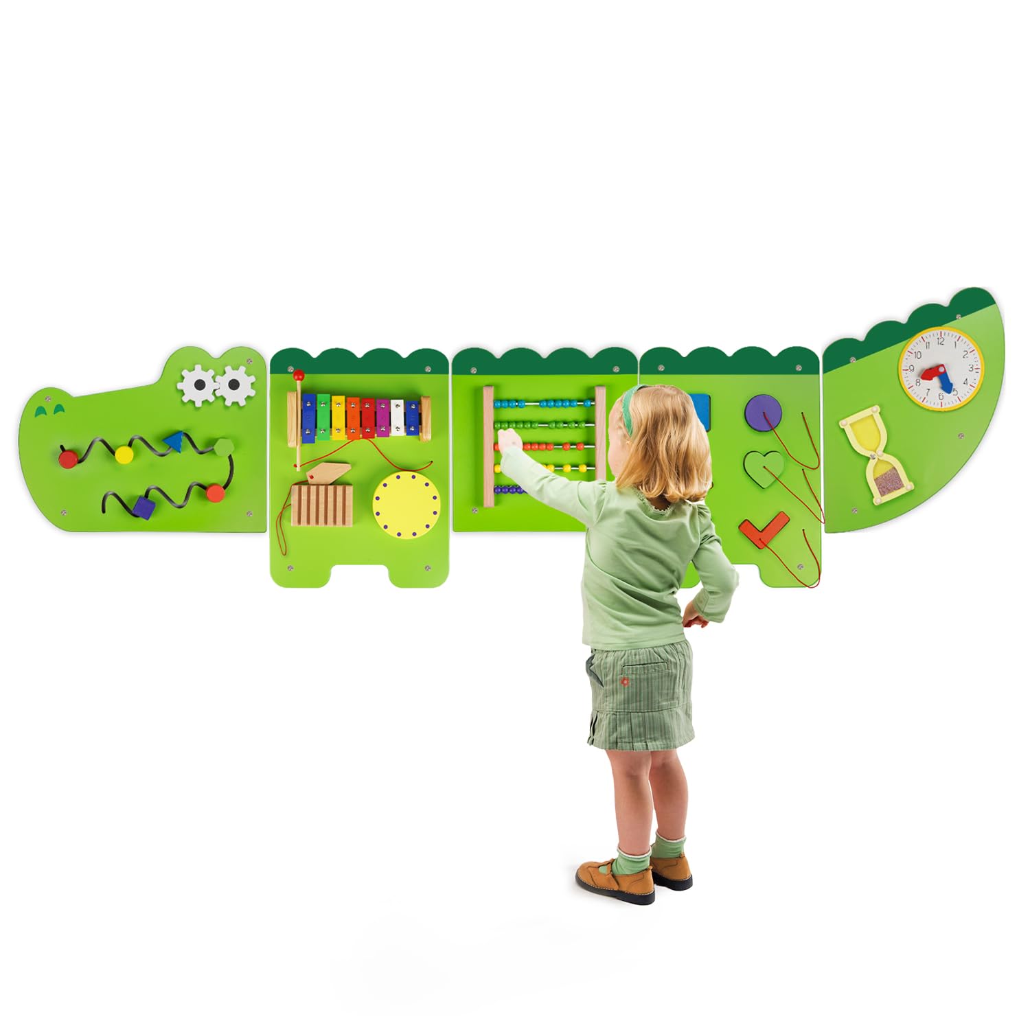 Monläurd® Crocodile Montessori Busy Board,Sensory Board,Educational ...