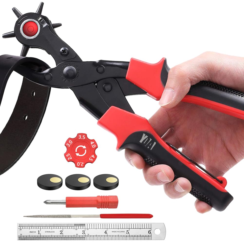 Mua Leather Hole Punch Tool Set, Belt Hole Puncher Kit, Professional ...