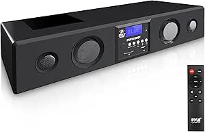 Amazon.com: Pyle 3D Surround Bluetooth Soundbar - Sound System Bass ...