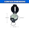TurnOnSport Lensatic Compass - Hiking & Camping Navigation ...
