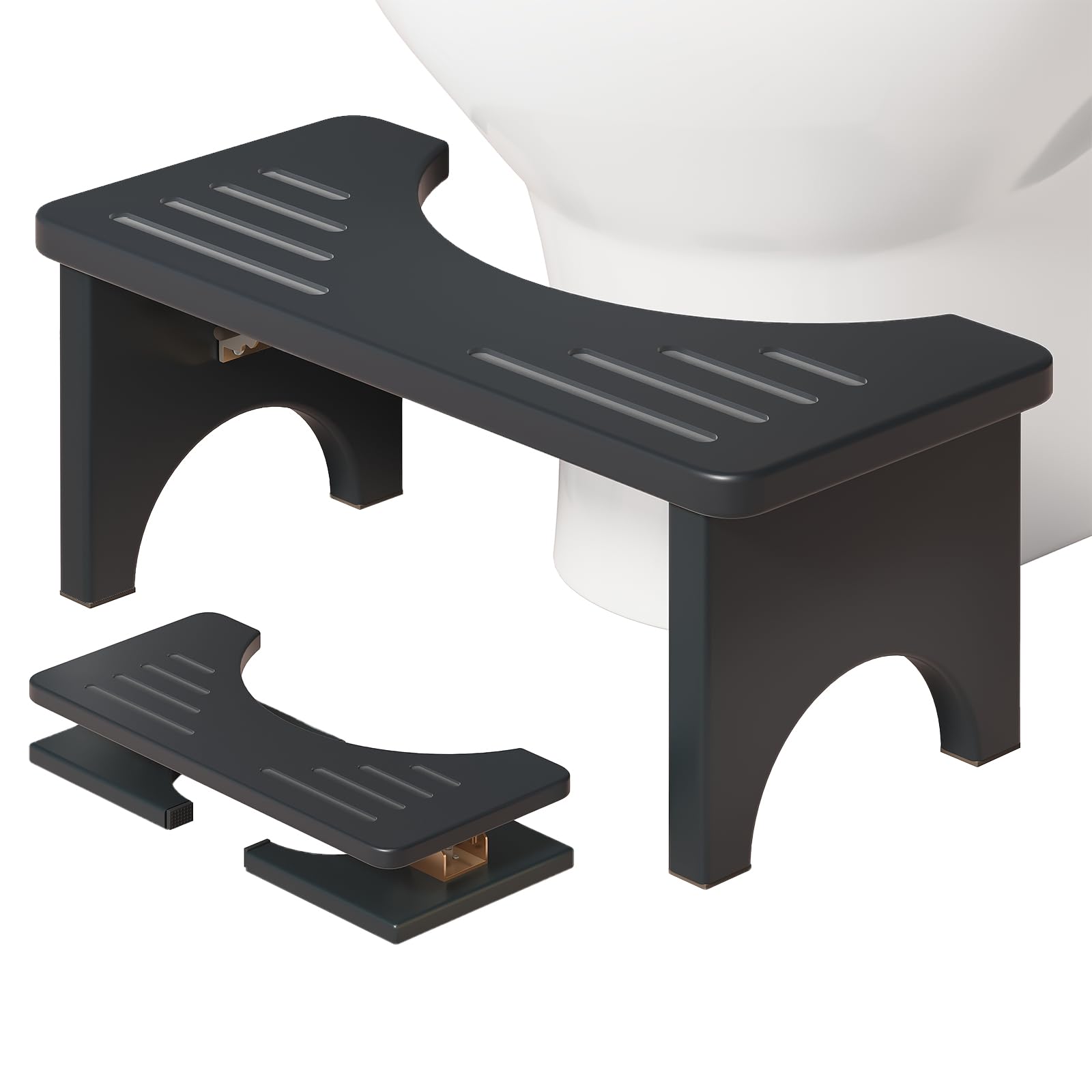 Osivaes 7 Inch Foldable Squatting Poop Stool, Bamboo Toilet Stool Squat ...