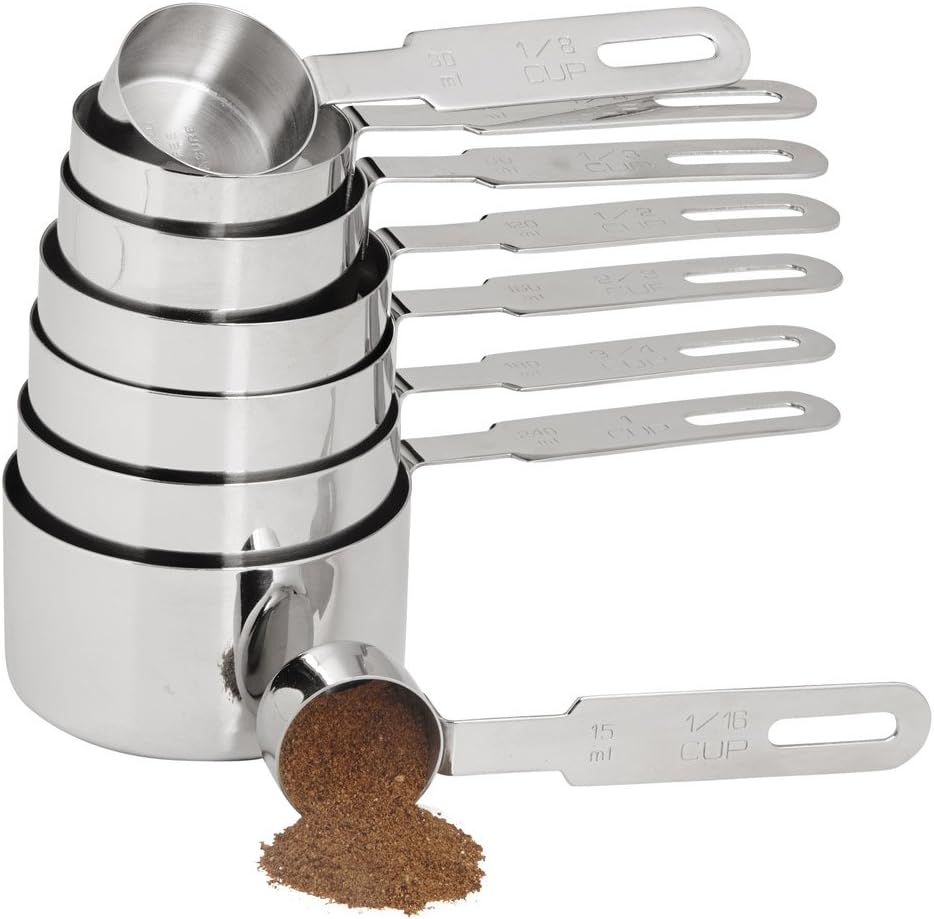 Amazon.com: CHEFS Measuring Cups, Set of 8: Kitchen & Dining