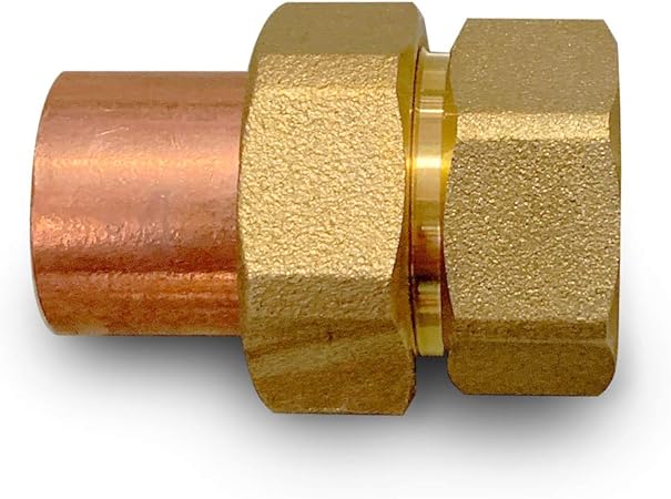 Everflow Supplies CCFU0034-NL 3/4" Lead Free Copper Union Fitting with ...
