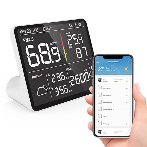 Temtop Air Quality Monitor Temperature and Humidity Tester Professional ...