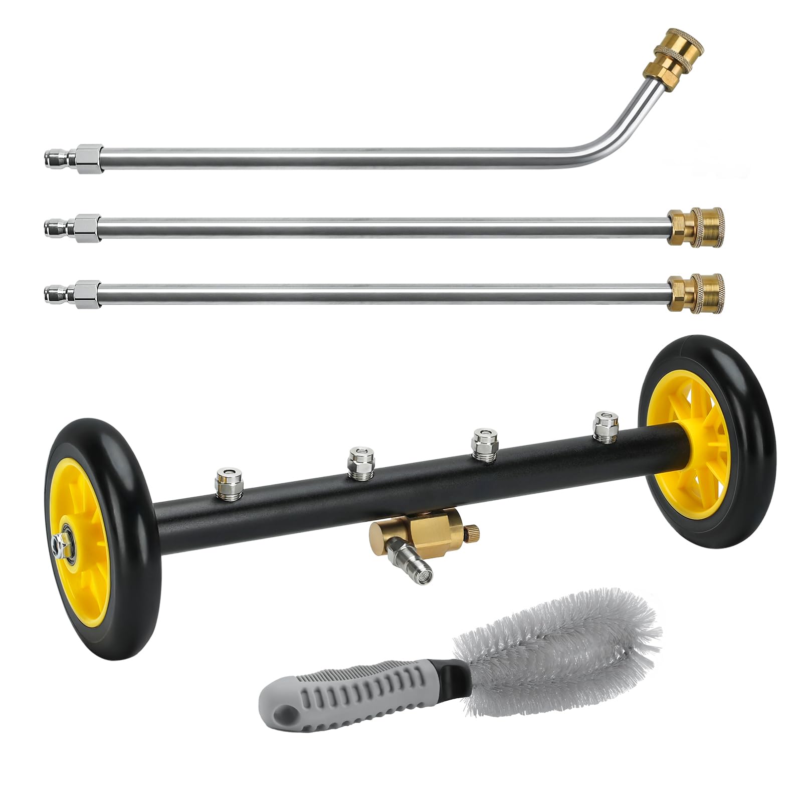 Undercarriage Pressure Washer Attachment, 2in1 Water Broom for Pressure ...