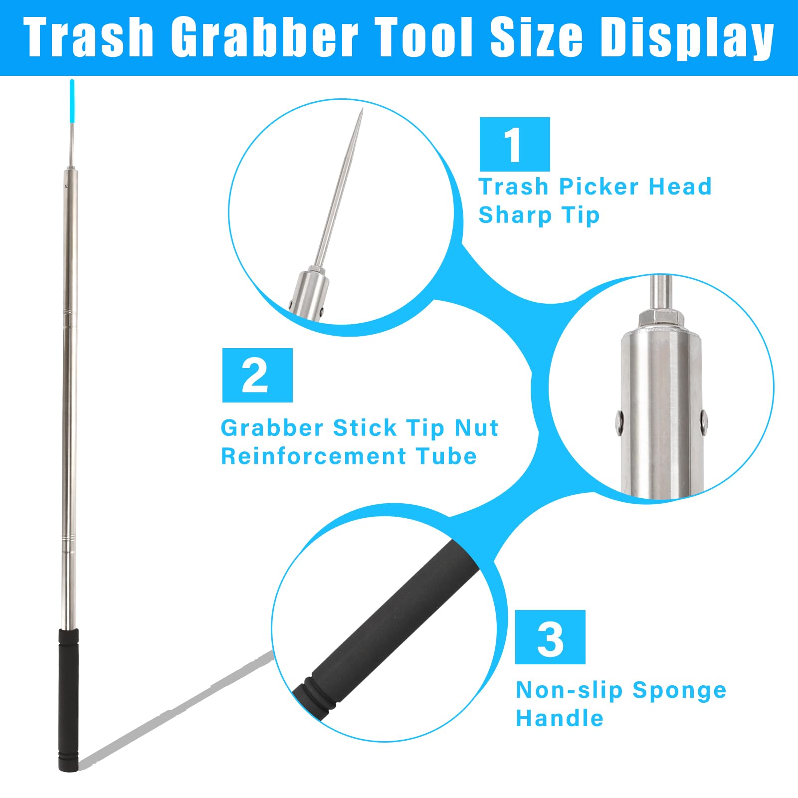Mua Frebuta Trash Picker Upper Grabber Extra Long,62 Inch Trash Pickup ...
