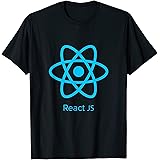 Amazon.com: ReactJS React.js Official Logo JavaScript Framework T-Shirt ...