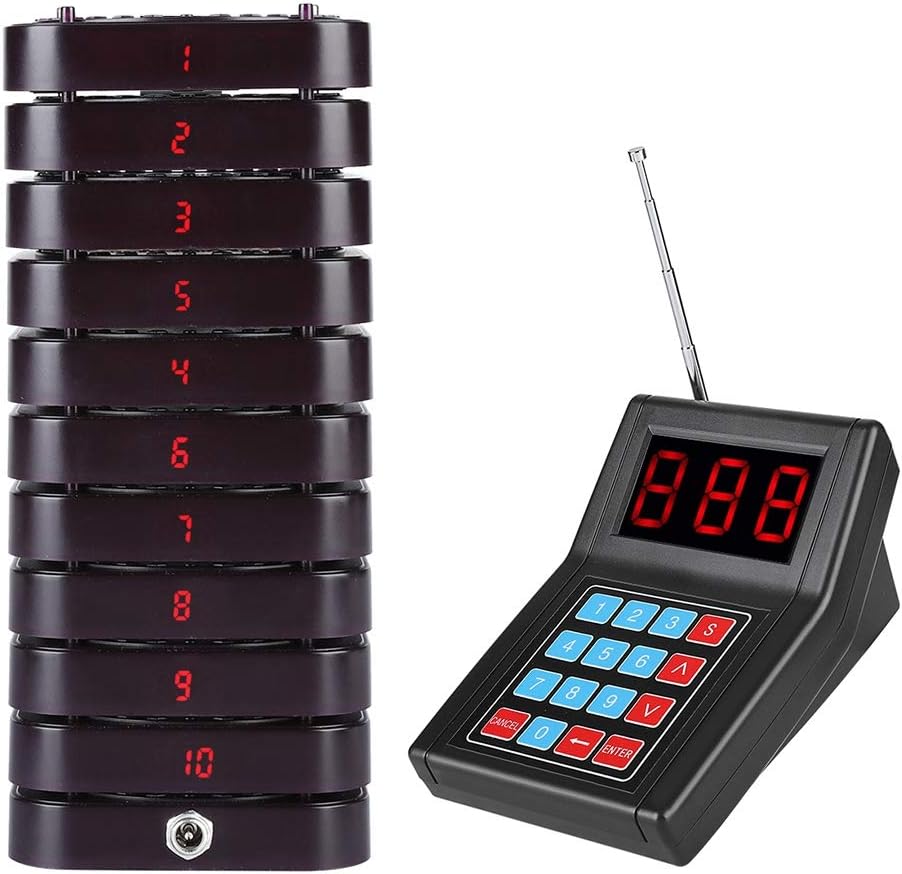 ASHATA Restaurant Paging System,Wireless Calling System/Restaurant Call ...