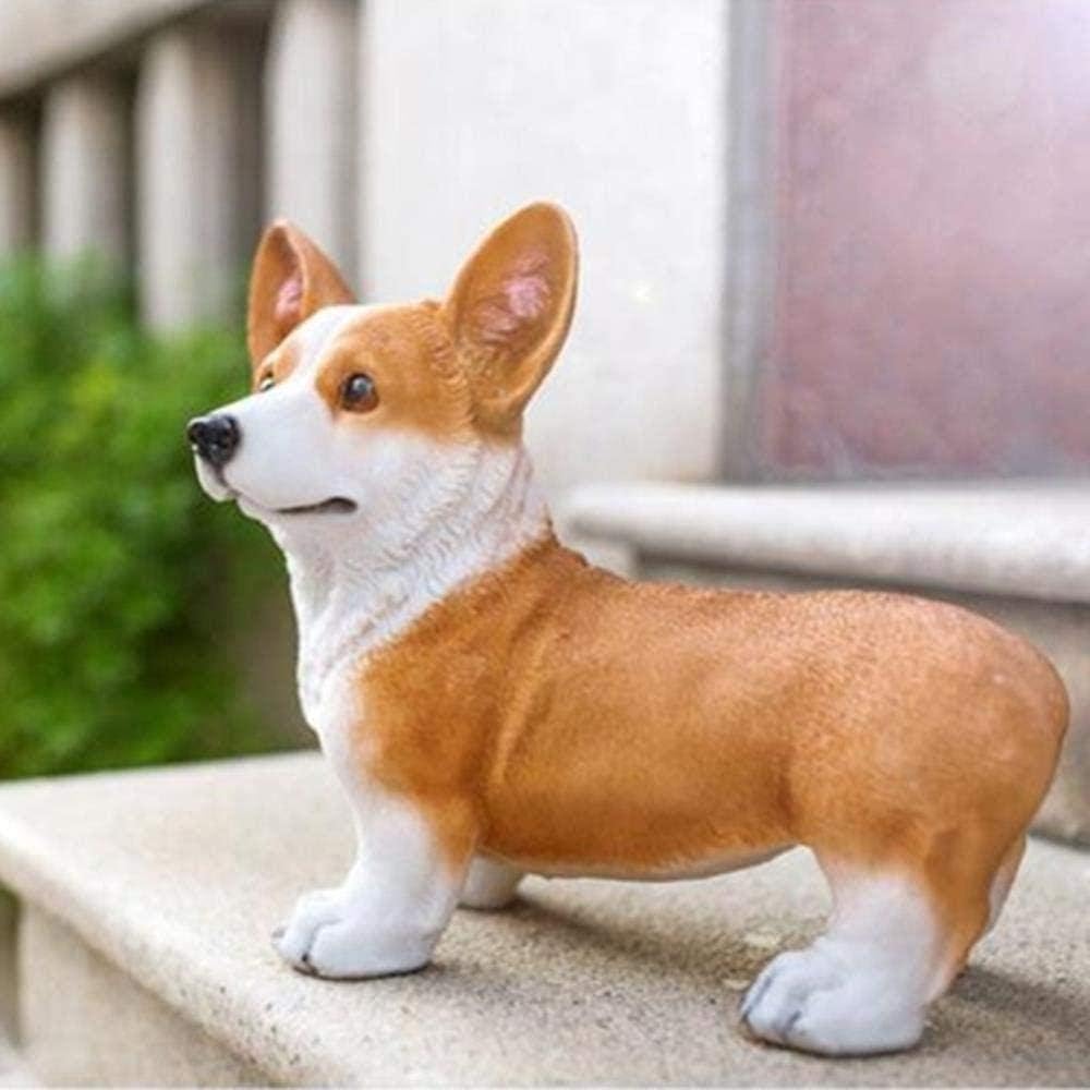 KUPR Statues Welsh Corgi Statue Lucky Corgi Dog Animal Desk Accessories ...