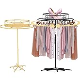 Amazon.com: Rotatable Round Garment Rack, Adjustable Clothing Floor ...