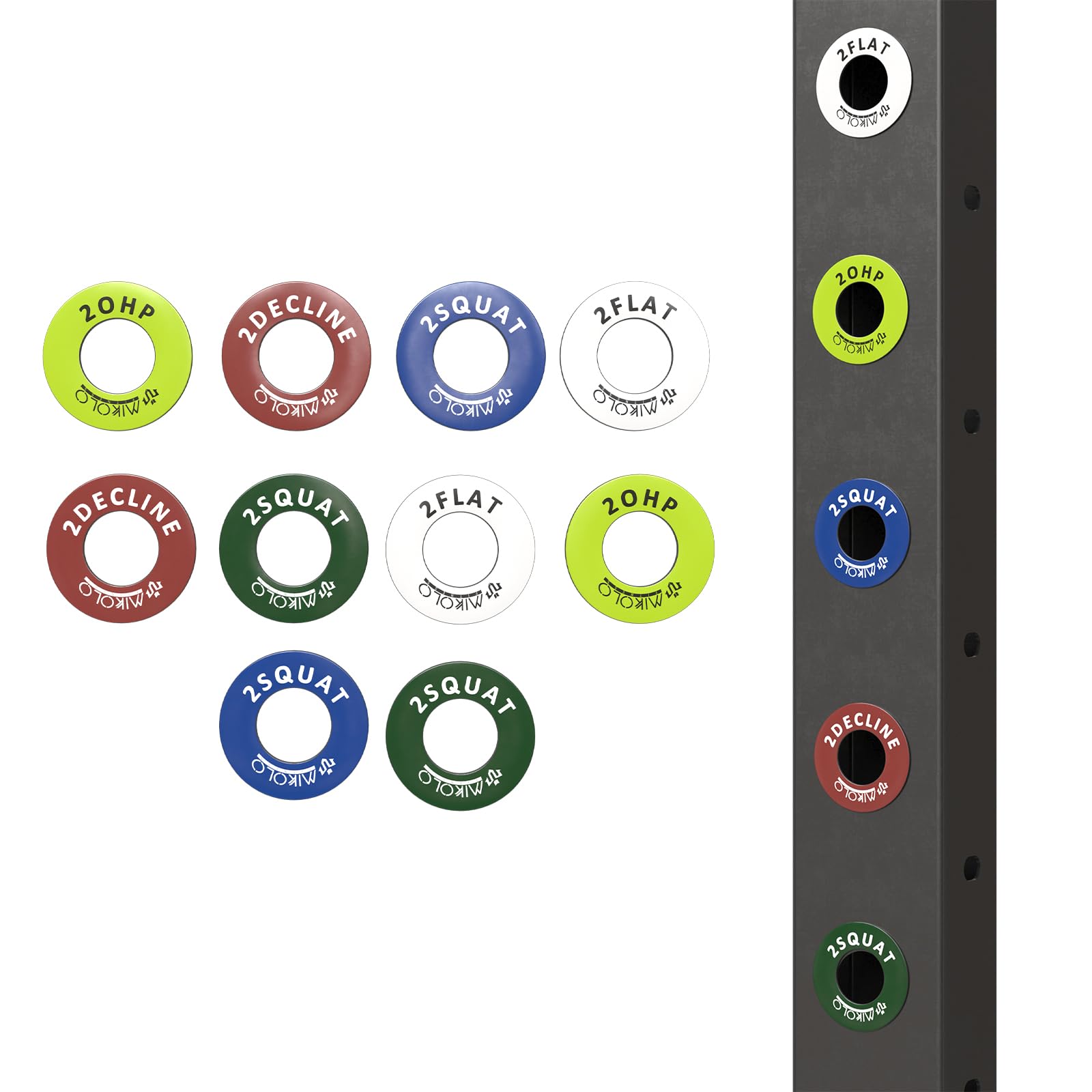 Mua Squat Rack Magnetic Position Markers, Power Cage Reminder Labels ...