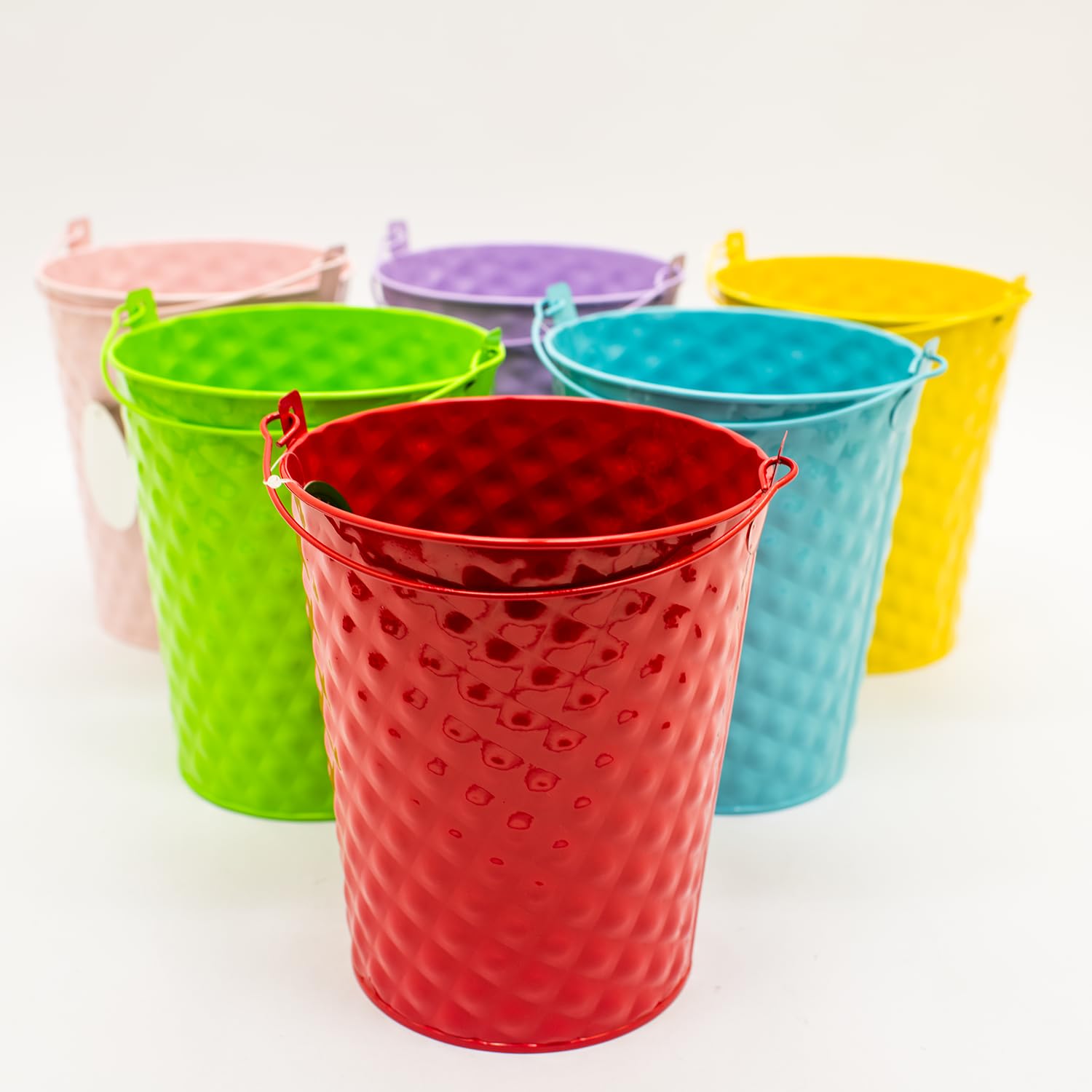 HORTICAN Small Metal Buckets, Colorful Metal Buckets, Ice Buckets ...