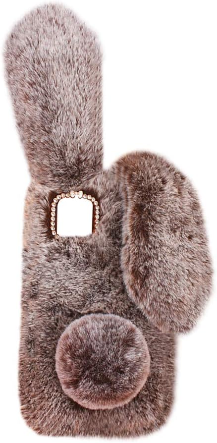 Amazon.com: Fluffy Bunny Plush Phone Cover for Apple iPhone 11, Cute ...