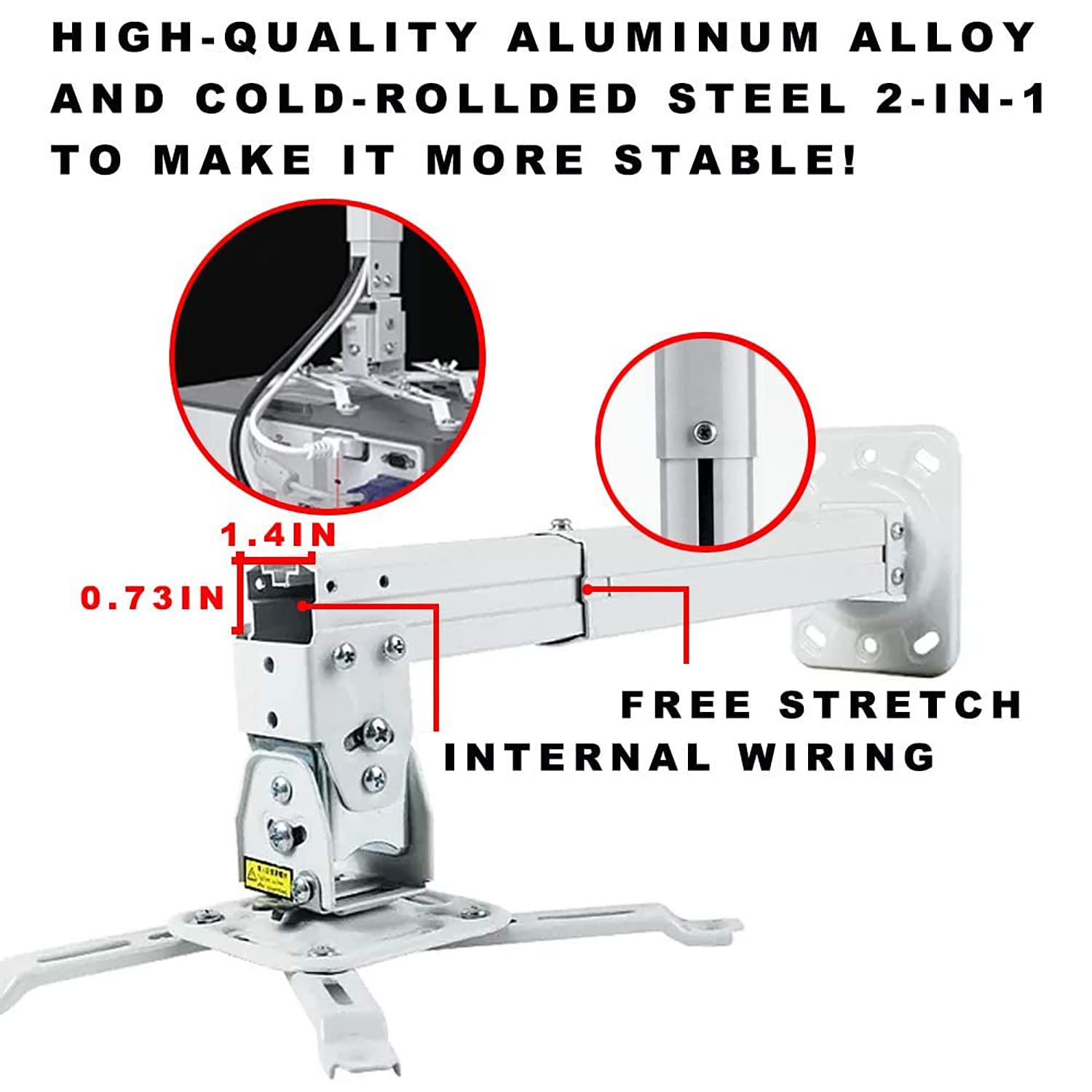 Mua Adjustable Projector Ceiling Mount Heavy Duty Projector Mount Max ...