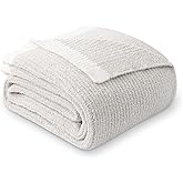 Amazon.com: MH MYLUNE HOME Ultra Soft Ribbed Throw Blanket for Couch ...