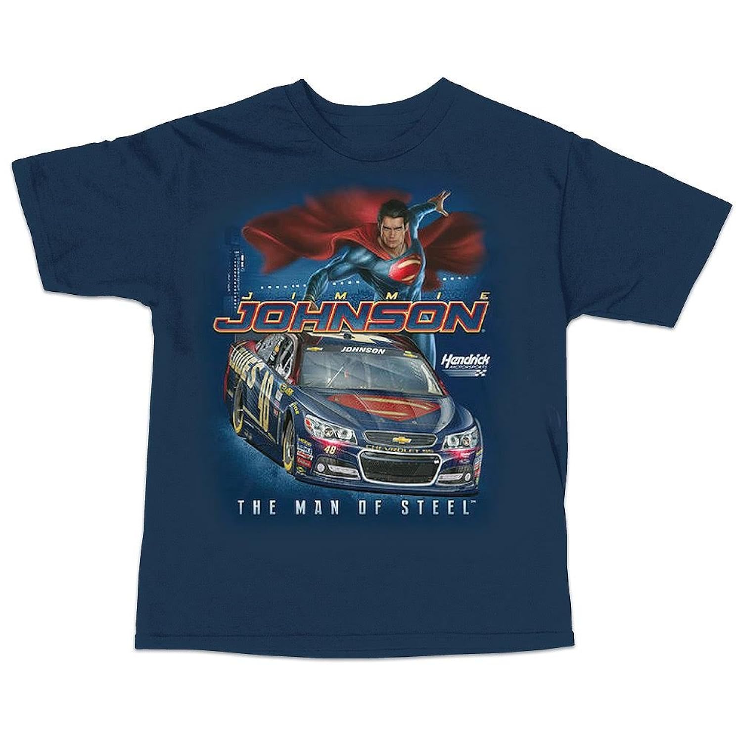 Jimmie Johnson #48 NASCAR Superman Two-Sided T-Shirt (xx-large ...