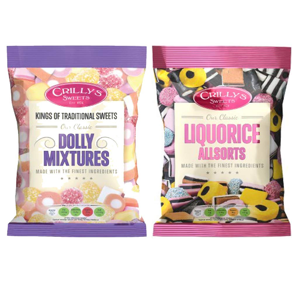 Crillys Liquorice Allsorts AND Dolly Mixtures (160g) British Sweets/Candy: Amazon.com: Grocery ...