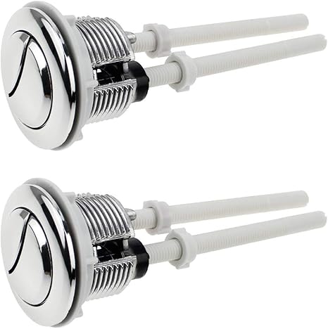 UBERMing 2 Packs Dual Flush Toilet Push Buttons 38mm Standard Chrome ...