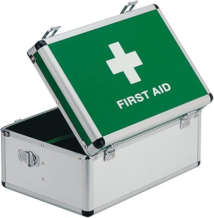 Reliance Medical Large Silver/Green Aluminium First Aid Box: Amazon.co ...