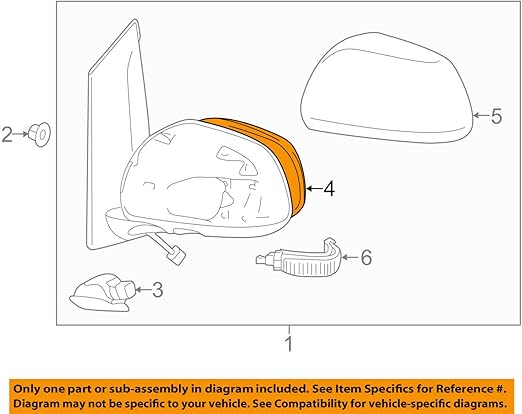 Amazon.com: Genuine Toyota Parts - Mirror Sub-Assy, Out (87906-08050 ...