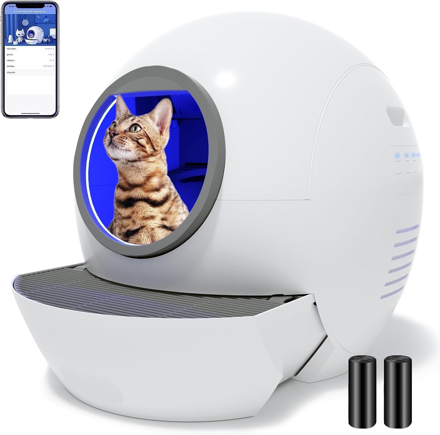 Mua SMARTELF Self-Cleaning Litter Box, 60L Extra Large Automatic Cat ...