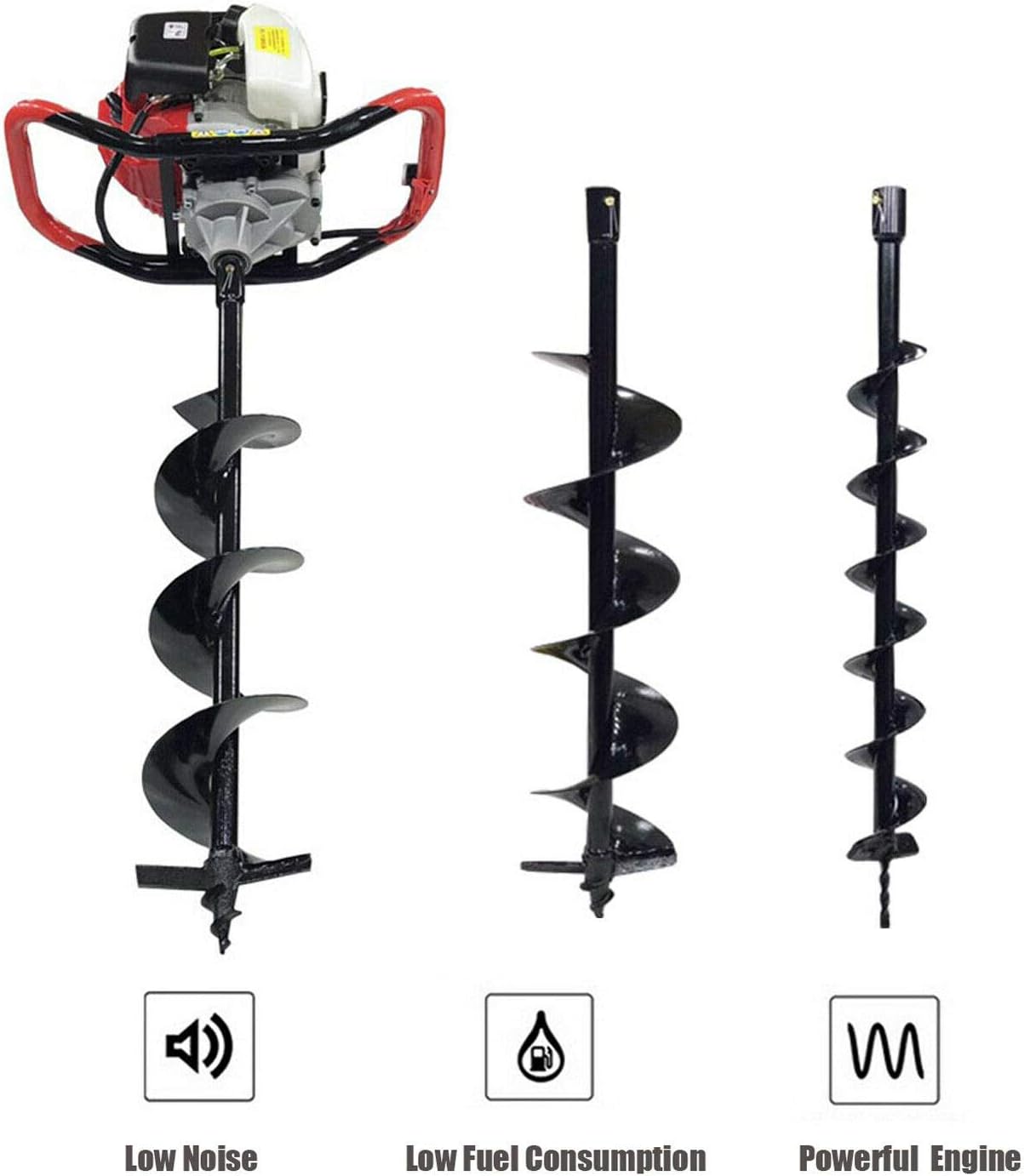 Gas Powered Post Hole Digger 52cc Earth Auger Post Fence Ground ...
