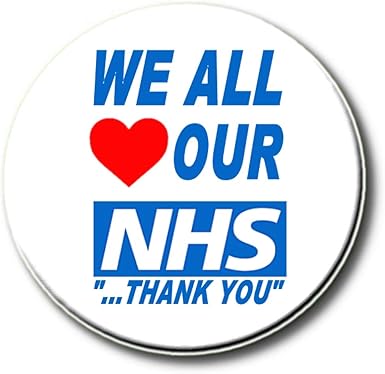 20 x NHS Rainbow Thank You Pin Badges 25 mm / 1 inch Handmade Products Pins